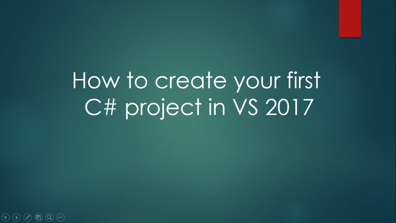 Create Your First C Project In Visual Studio VS 2017 YouTube Create Your First C Project In Visual Studio VS 2017 YouTube