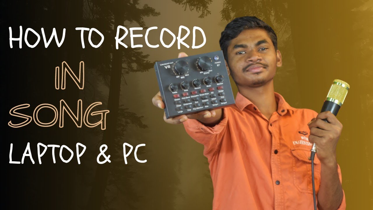 Live sound card 8V How to Record song in PC l v8 sound card - YouTube