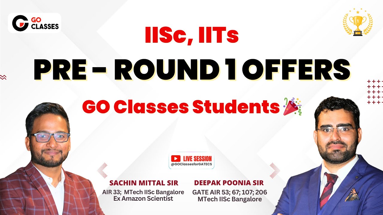 IISc Admission Offers - Pre-Round 1 Offers | IITM MS Offers | With GO ...