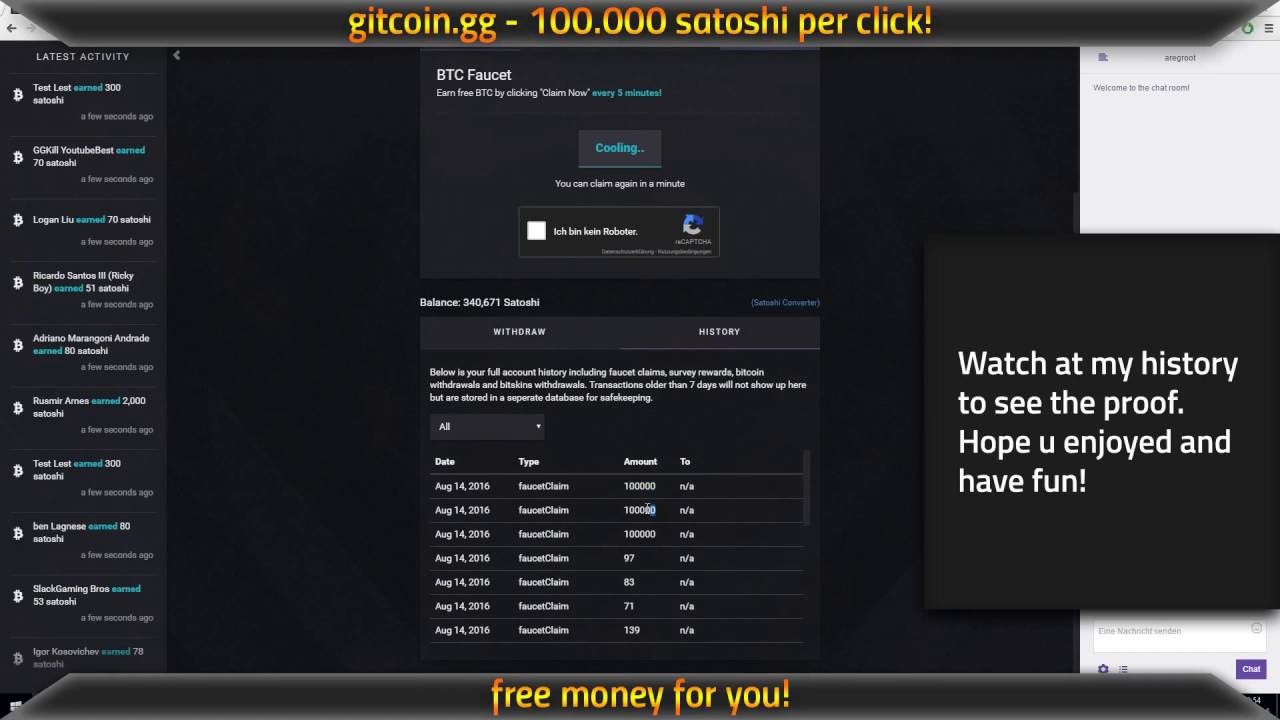 gitcoin.gg hack!! Earn 100.000+ satoshi per click! [WORKING 2017] - YouTube