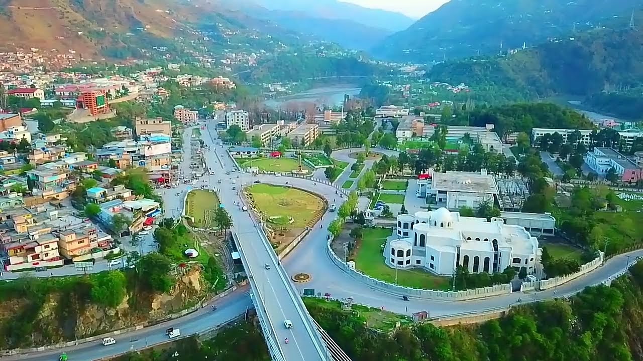 Aerial view of Muzaffarabad - YouTube