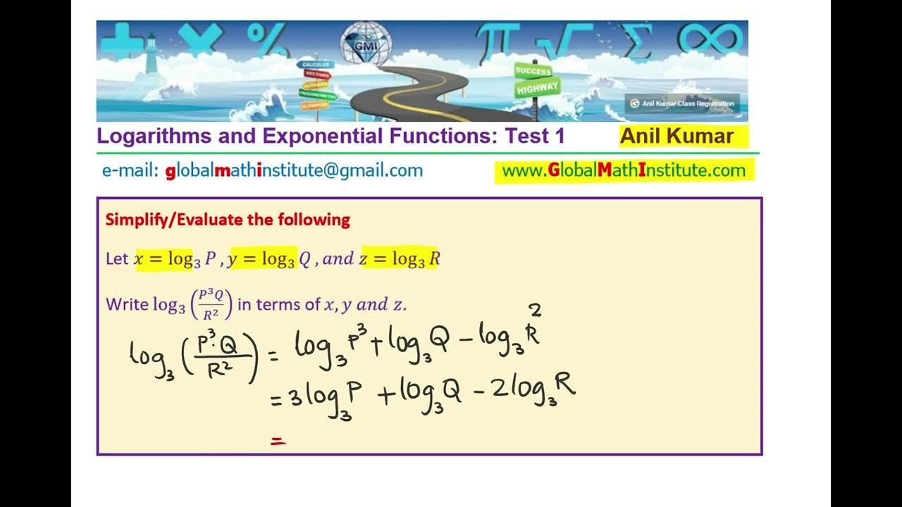 Expand Logarithmic Expressions MHF4U Pre Calculus - YouTube