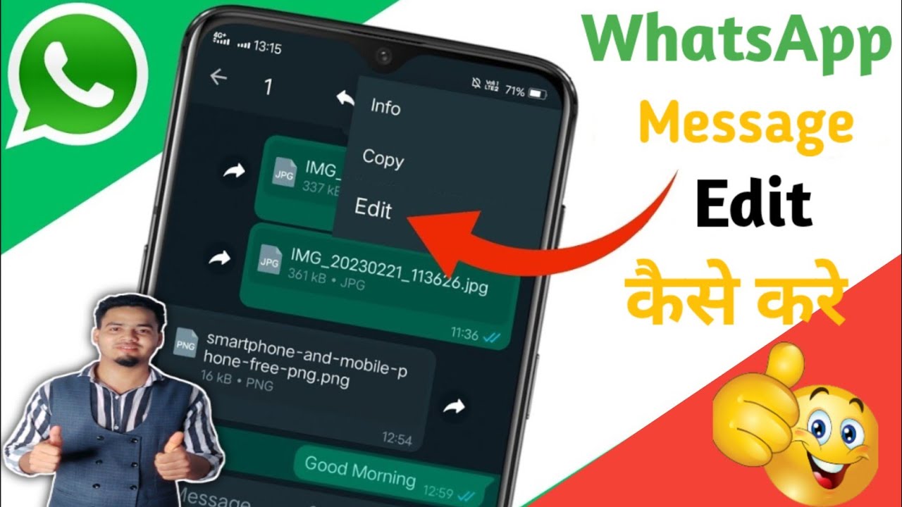 WhatsApp Message Edit Aur Change Kaise Kare | WhatsApp New Update | How ...