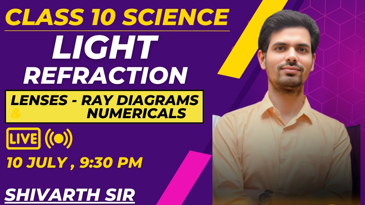 CLASS 10 SCIENCE - LIGHT - REFRACTION - LENSES ( RAY DIAGRAM ...