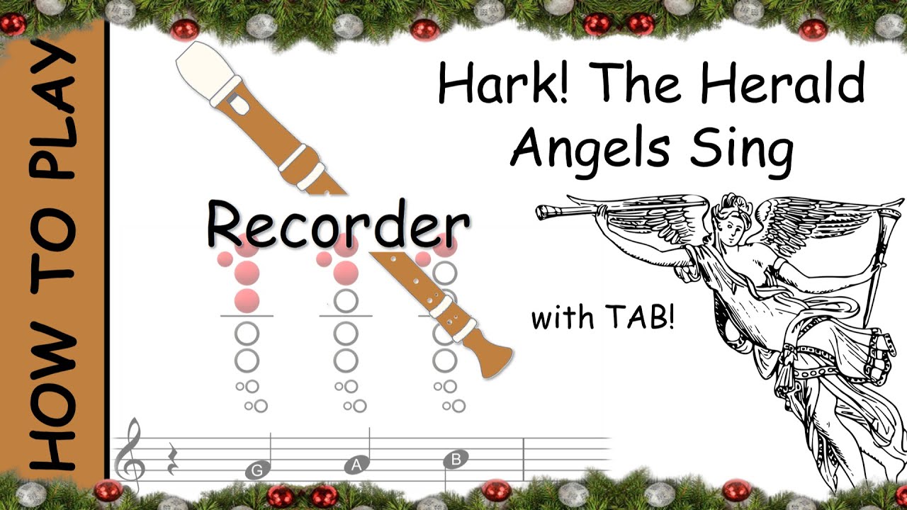 How to play Hark The Herald Angels Sing on Recorder | Sheet Music with ...