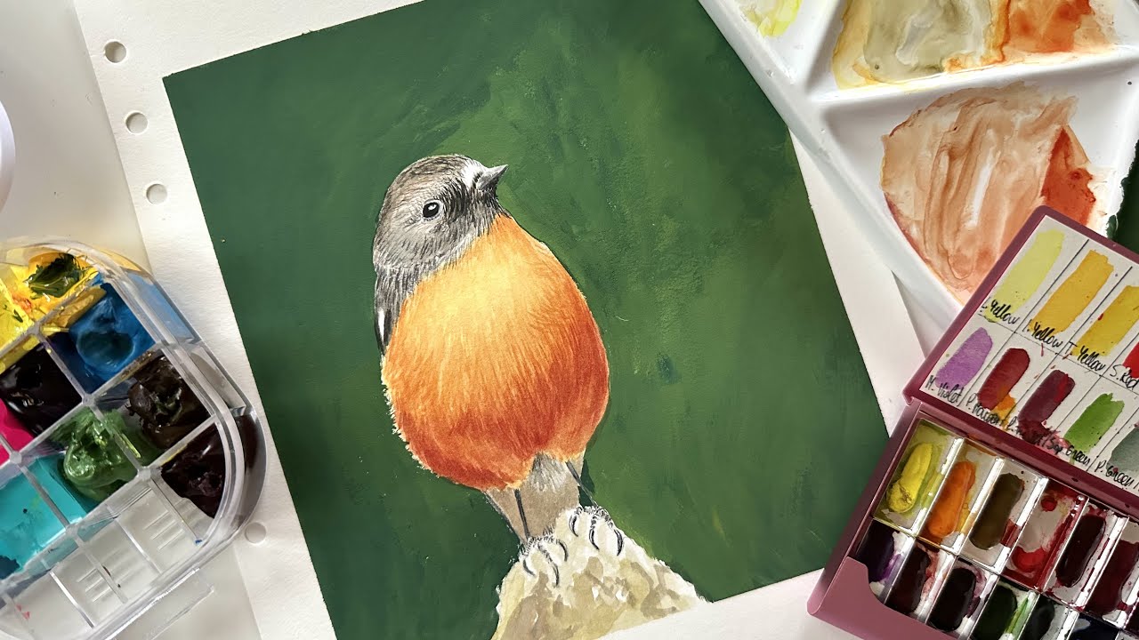 Little Bird Watercolor Tutorial - YouTube
