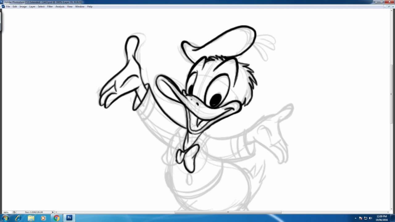 How To Draw Donald Duck - YouTube