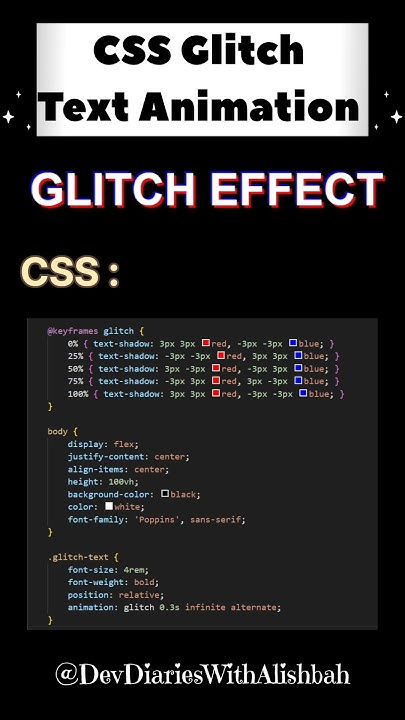 CSS Glitch Text Effect #texteffect #glitch #css #cssanimation - YouTube