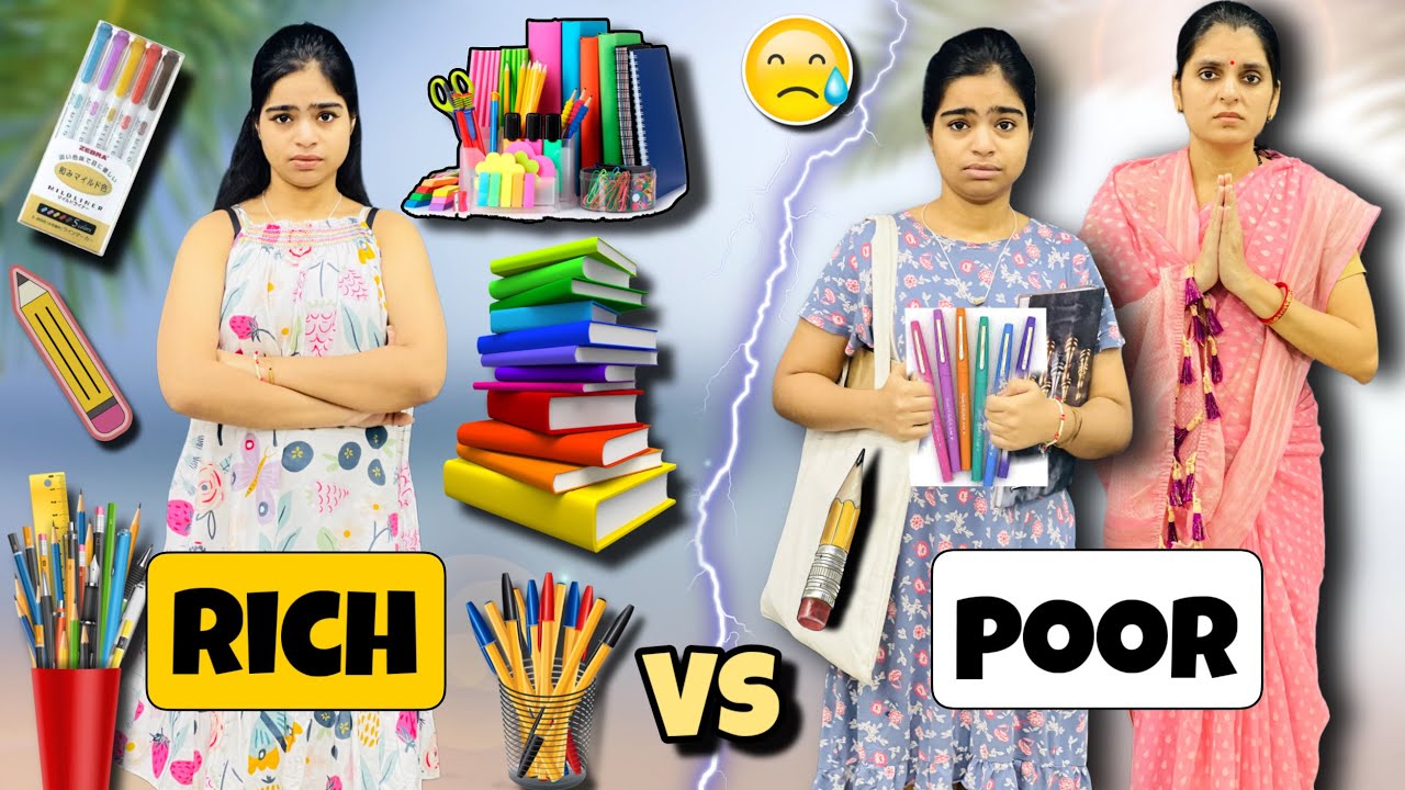Gudiya Ki Stationary - Rich Girl Vs Poor Girl In Hindi | Moral Stories ...