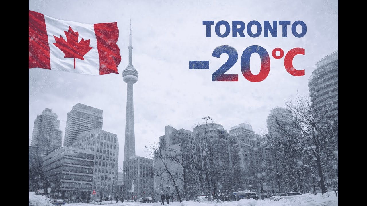 4K Walk through Toronto Downtown in stunning winter scenery. - YouTube