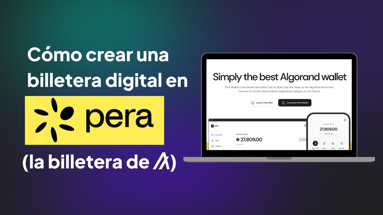 Cómo crear tu billetera digital en Pera Wallet Algo 🚀🌖 - YouTube