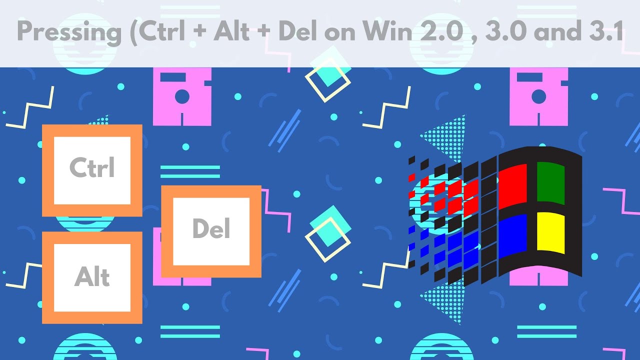 Pressing Ctrl + Alt + Del on Win 2.0 , 3.0 and 3.1 - YouTube