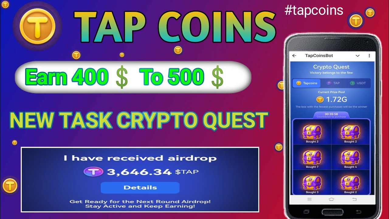 Tap Coins Crypto Quest: New Task Crypto Quest On Taps Coins | Tap Coins ...
