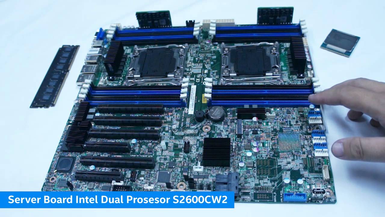 Server Board Intel Dual Prosesor S2600CW2 - YouTube