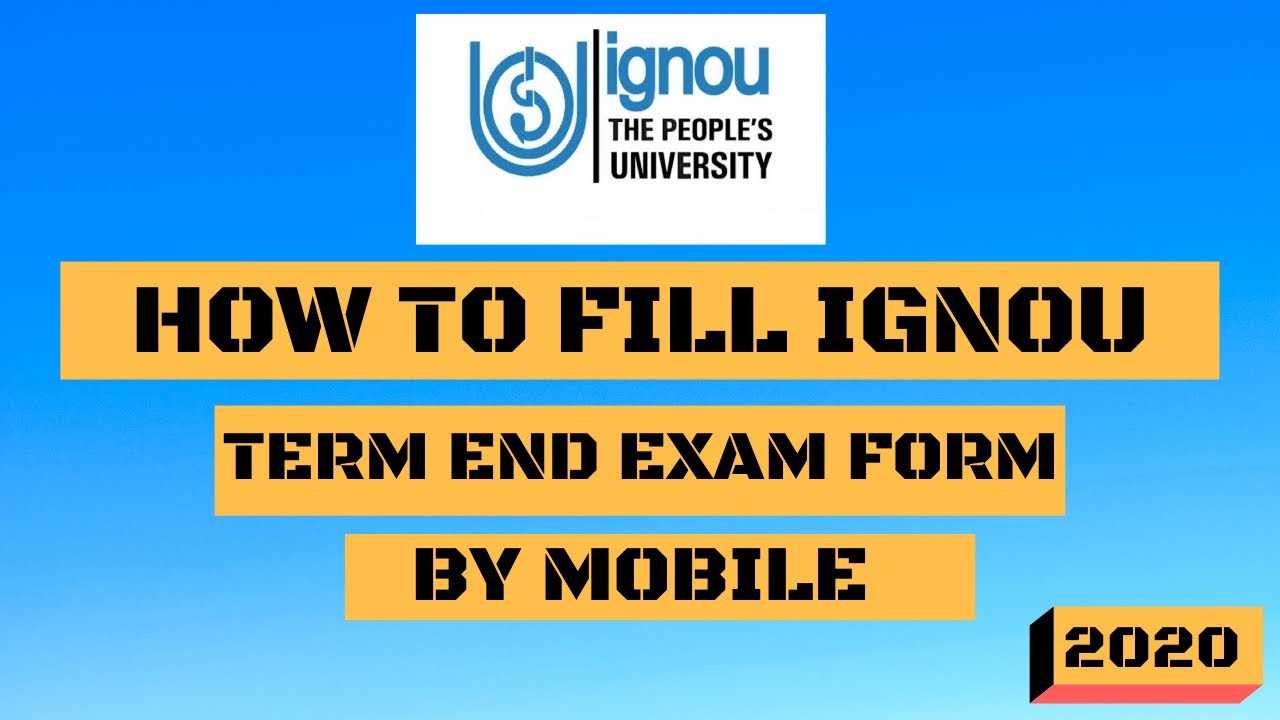 How to fill up IGNOU Term End Exam via Mobile Phone # ...