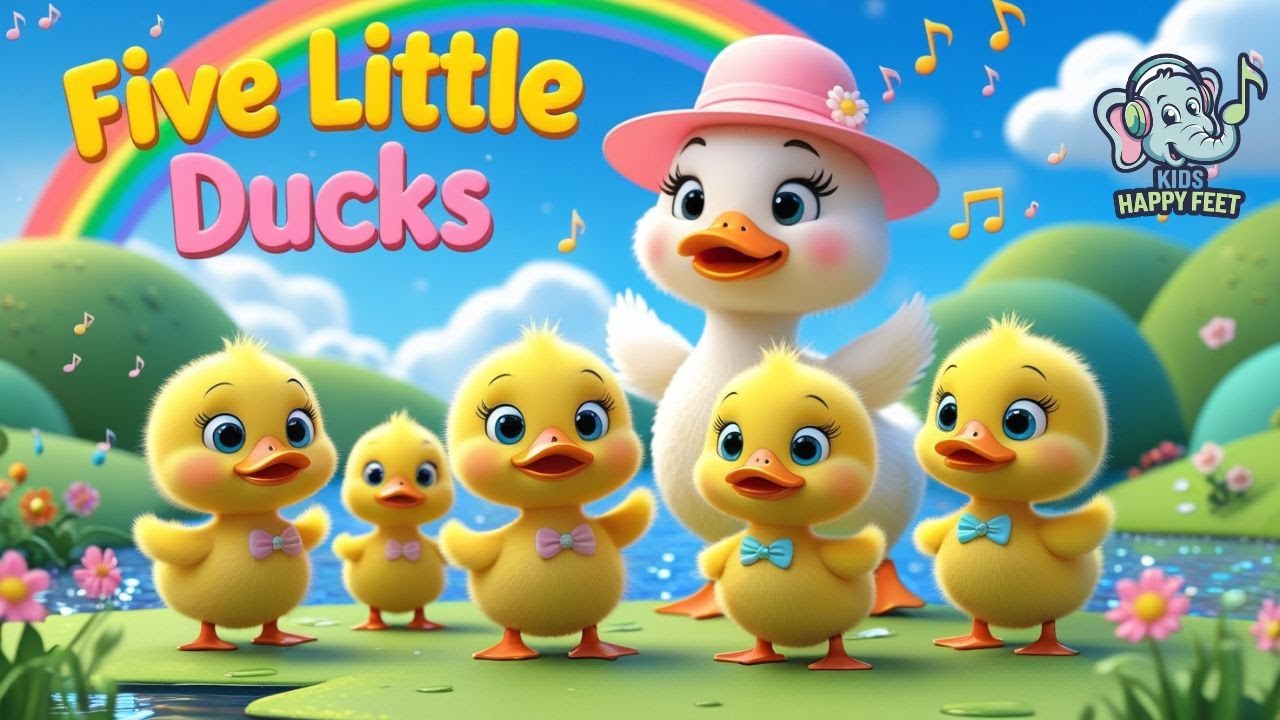"🐤Five Little Ducks| Quack, Count, and Come Back! | Song for Kids ...