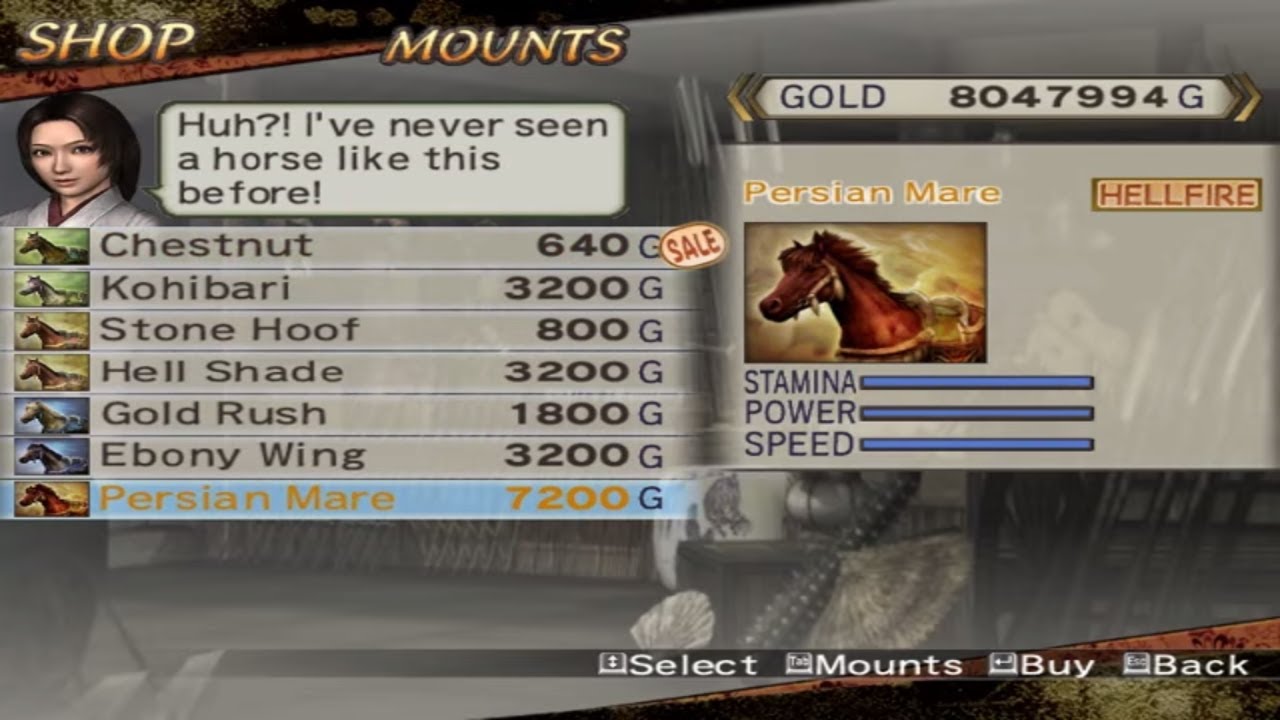 Getting the Persian Mare Horse - Samurai Warriors 2 - YouTube