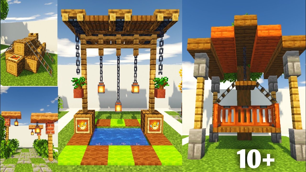 Minecraft: 10+ Garden build hacks in minecraft #minecraft - YouTube