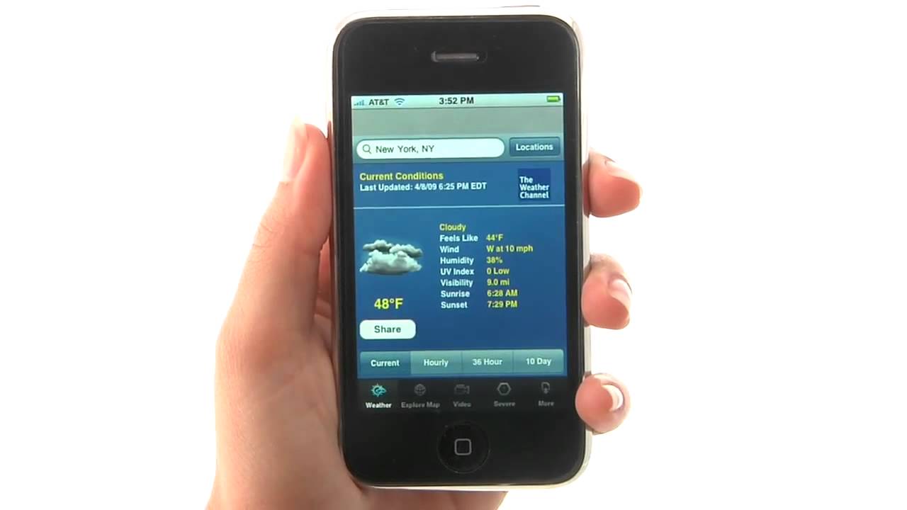 Weather Channel app - iPhone App Demo by iPhoneAppDemos.tv - YouTube