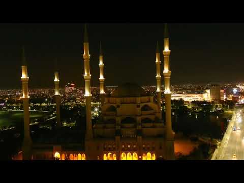 Gece Cami Drone Videosu