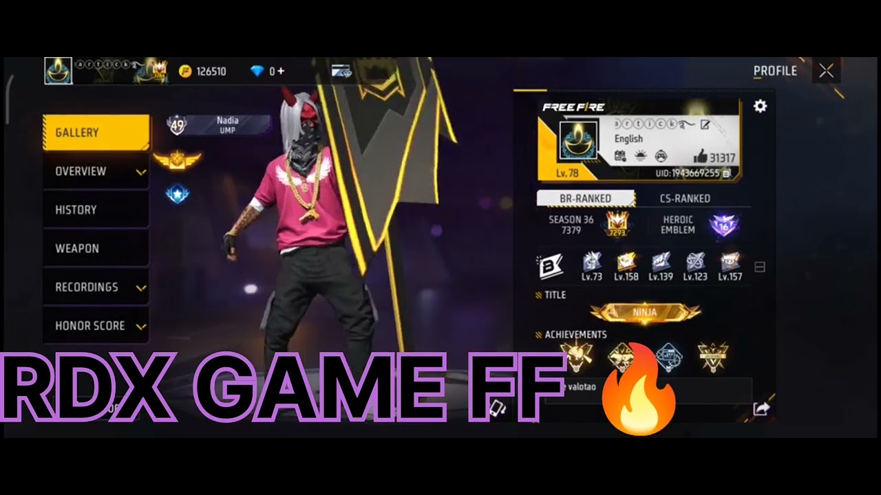 RDX GAME FF 🔥 ? - YouTube