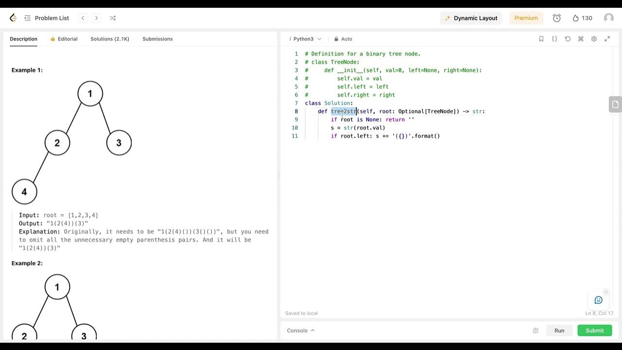 Leetcode December Daily Day 08 606 Construct String From Binary Tree Youtube