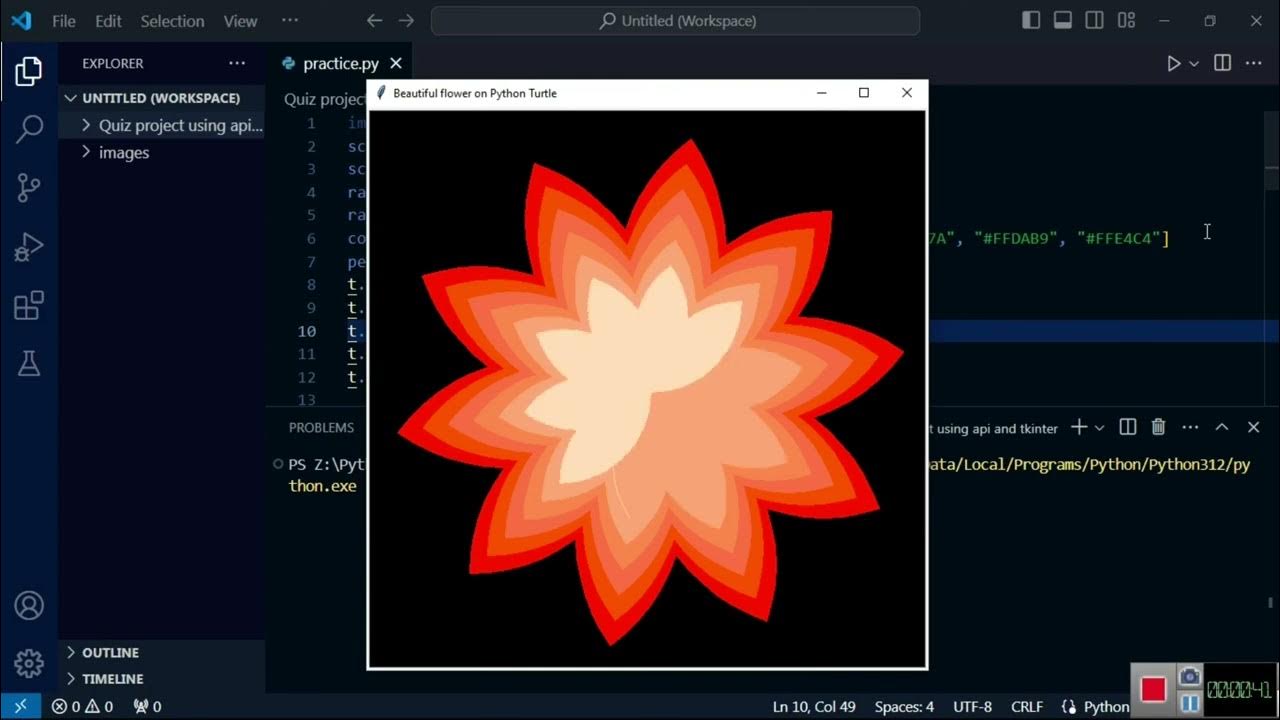 Amazing graphics using python turtle #pythonlearning#project#pythongraphic#viral # ...