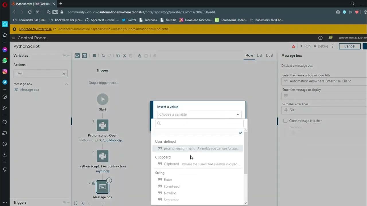 Python Script Automation Anywhere Youtube
