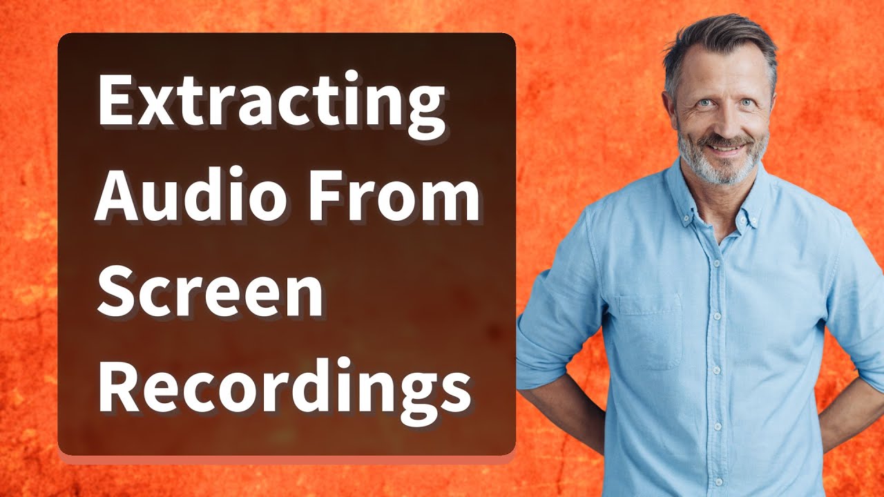 Extracting Audio From Screen Recordings - YouTube