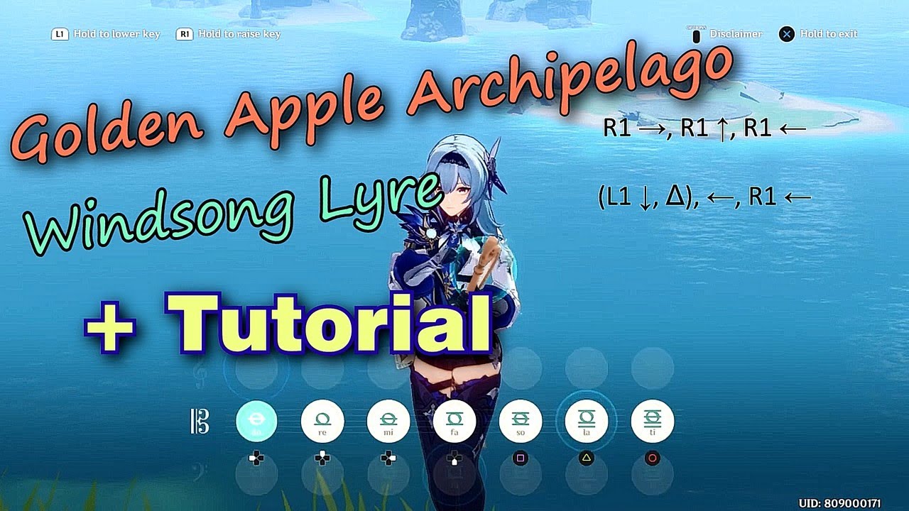 Golden Apple Archipelago BGM Windsong Lyre PS4/PS5 + Tutorial (Genshin ...