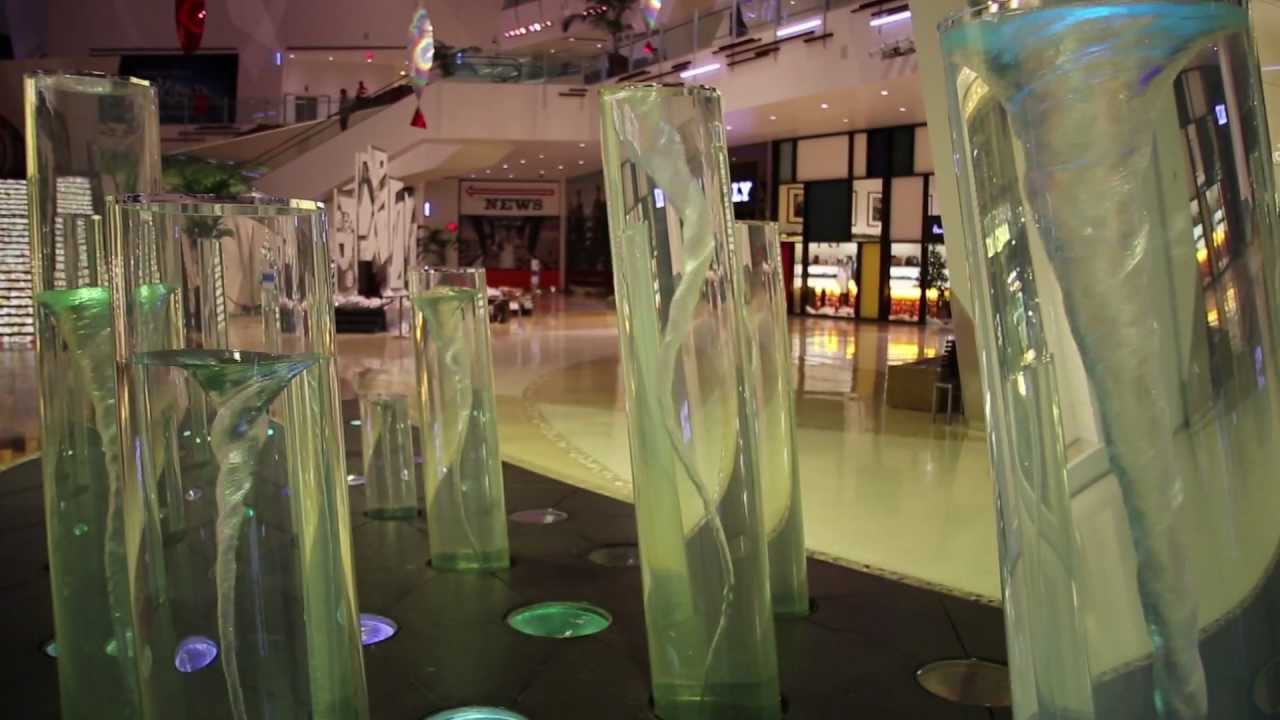 Very cool Tornado Tubes (a mall display) are fascinating as they swirl ...
