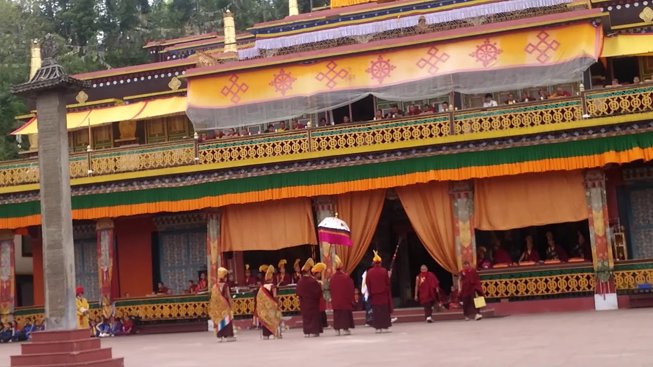 Lama dance in rumtek monastery in sikkim, gangtok visit place - YouTube