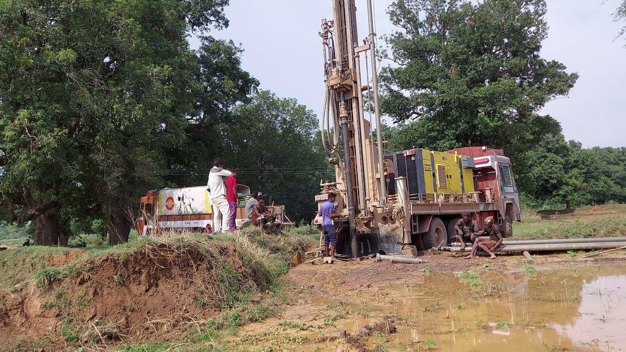 HOW TO WORK BOREWELL DRILLING MACHINE IN STEP BY STEP TUBE WELL BORE ...