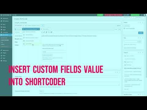 Insert custom field value into shortcode with Shortcoder WordPress plugin - YouTube