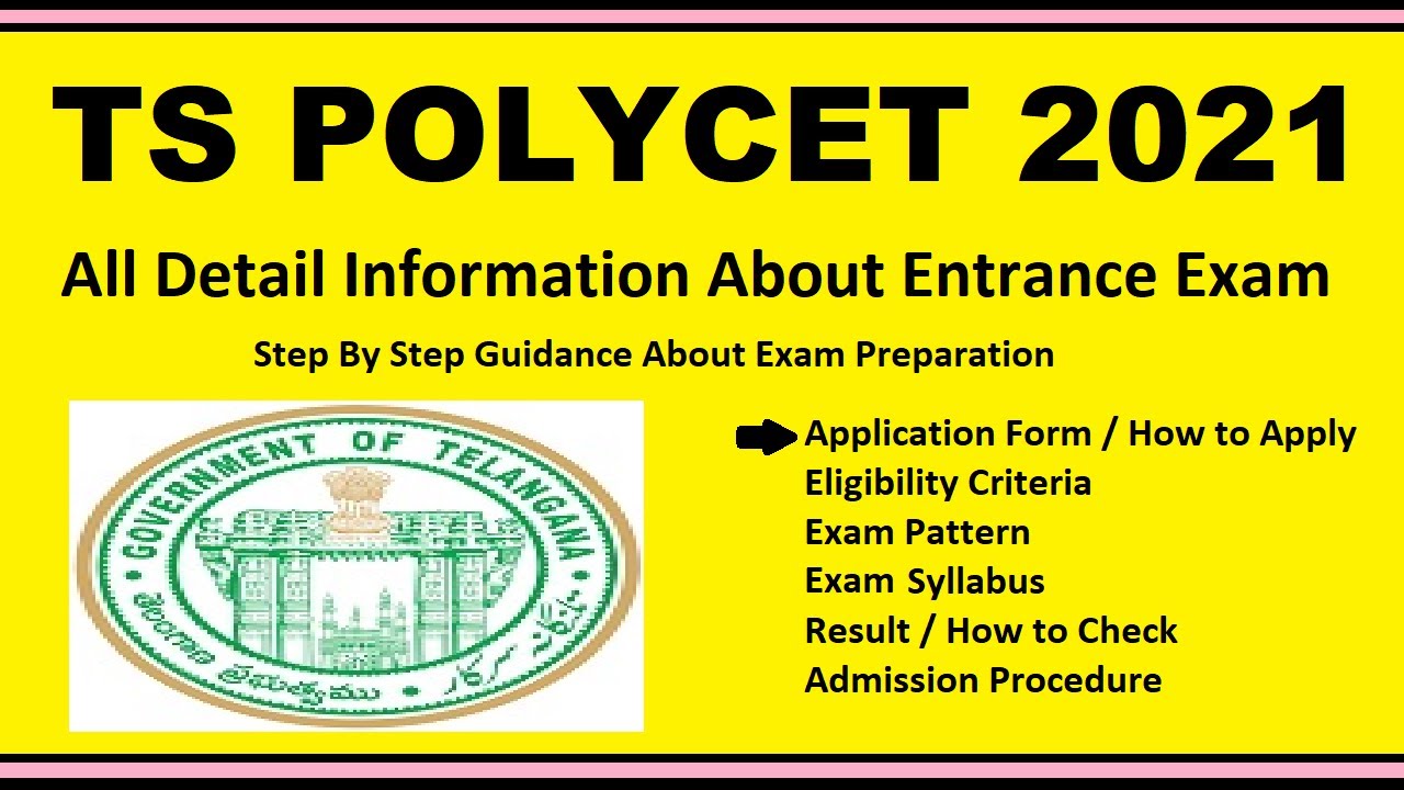 TS Polycet 2021 -Notification, Date, Application, Eligibility, Admit ...