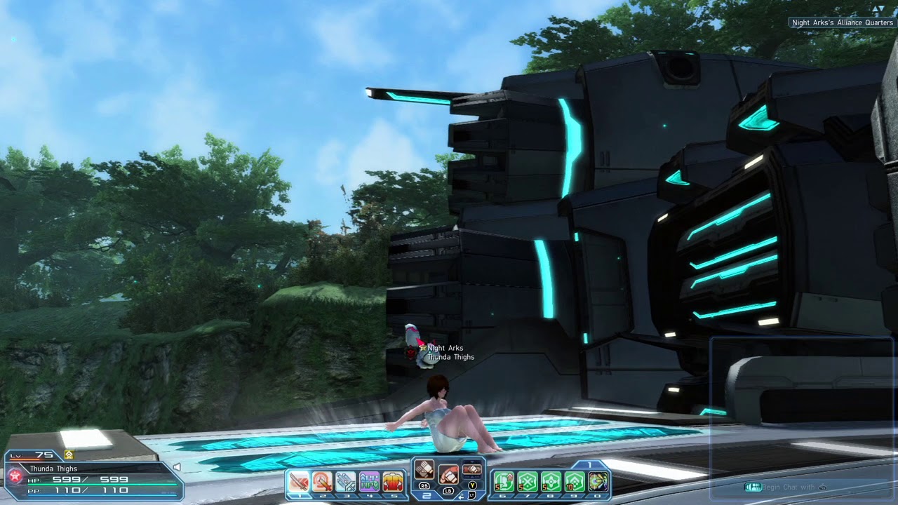 PSO2 268: Flight Mode Emote Lobby Action - YouTube