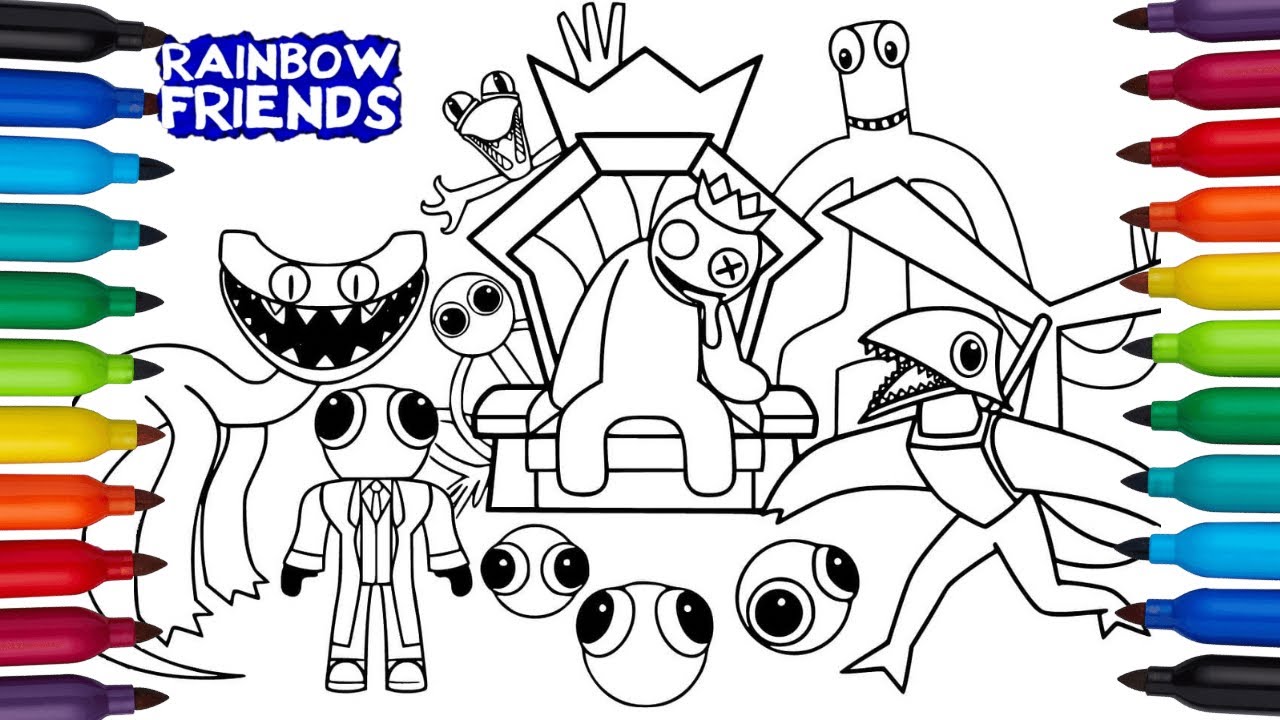 RAINBOW FRIENDS Chapter 2 Coloring Pages | Color ALL NEW Monsters ...