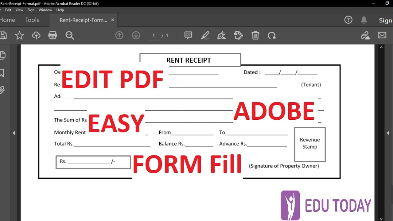 Free! Edit PDF : Step by Step process : Adobe reader - YouTube