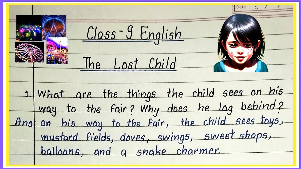 the lost child question answer | class 9 english moments chapter 1 ...