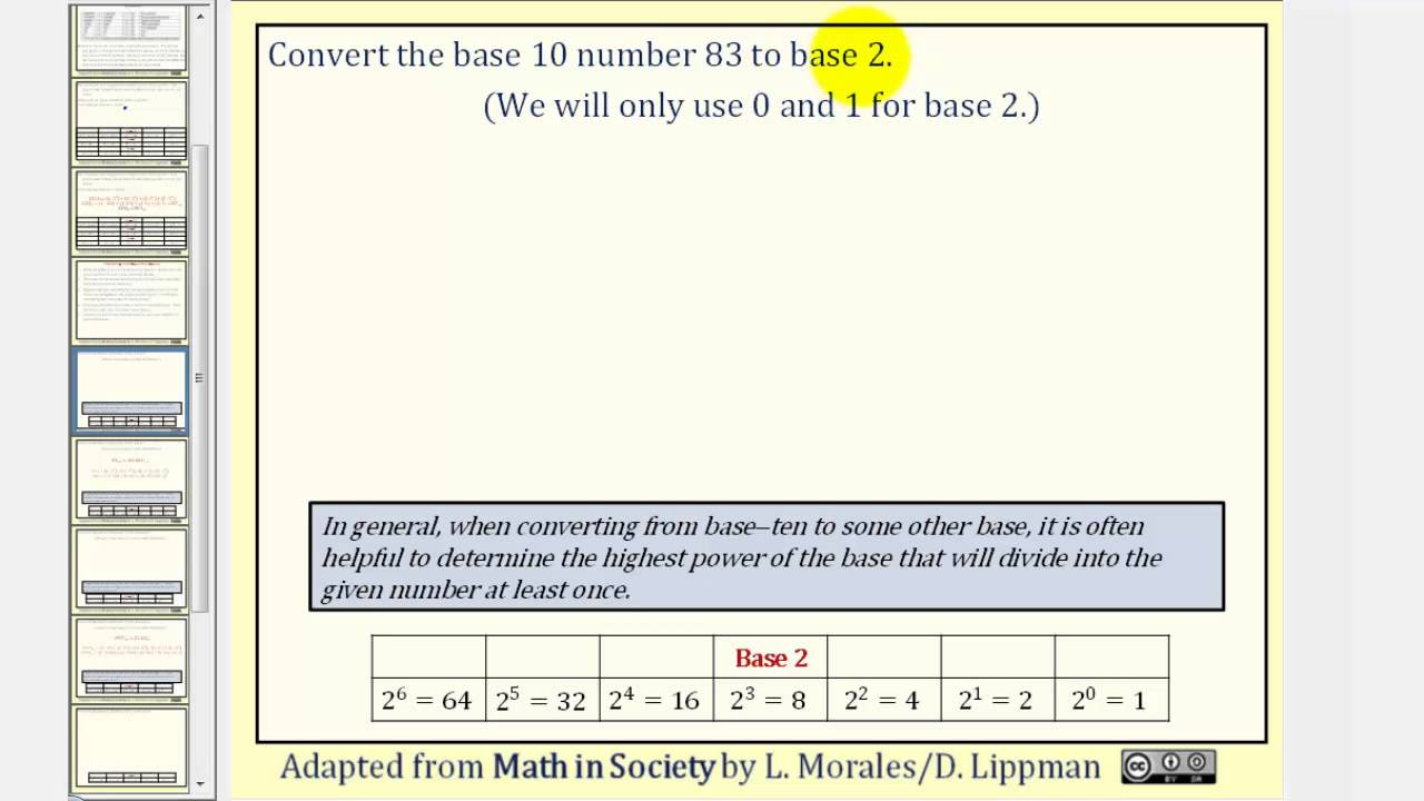 Convert Numbers In Base Ten To Different Bases Remainder Method YouTube Convert Numbers In Base Ten To Different Bases Remainder Method YouTube