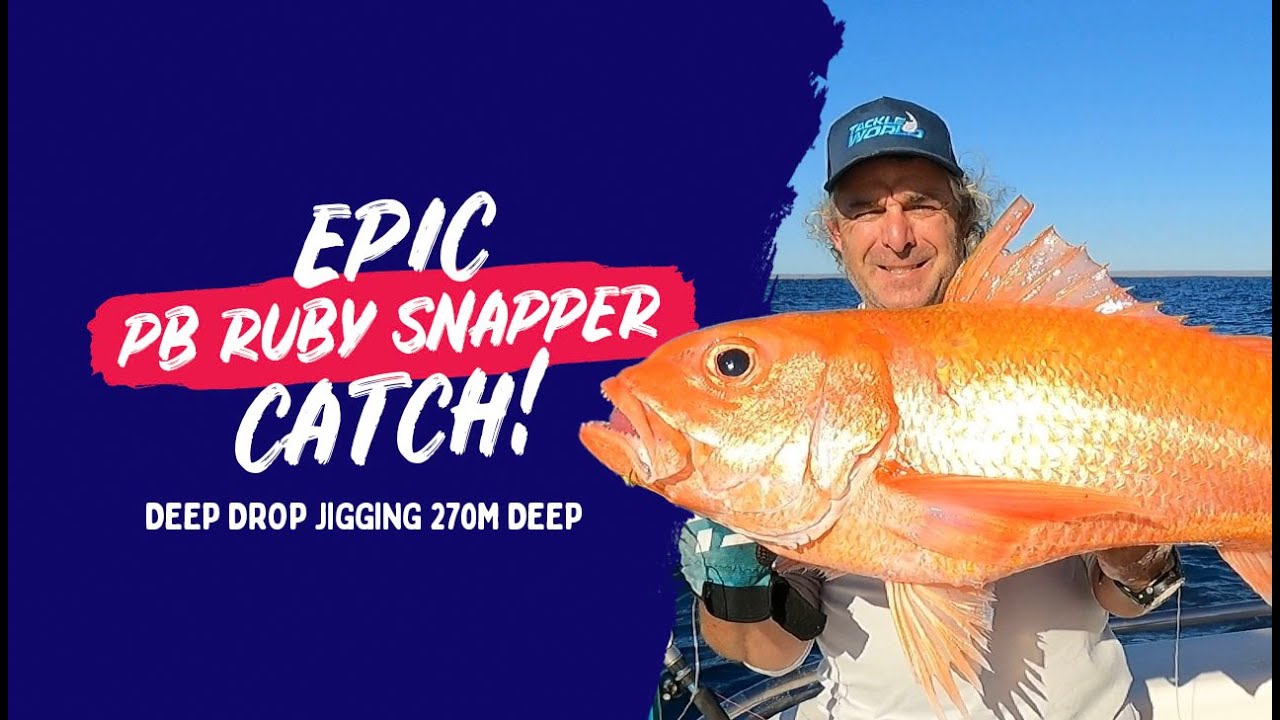 Epic PB Ruby SNAPPER Catch! Deep Drop Jigging 270M DEEP. - YouTube