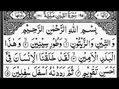 Surah At-Tin || SURAH AT TIN || HOLY QURAN RECITATION || WATINI WA ...