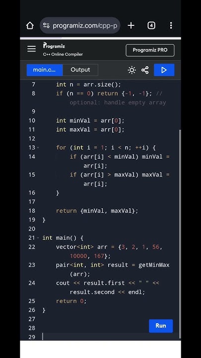 Find Minimum and Maximum in Array using C++ | C++ Interview Question for Beginners - YouTube
