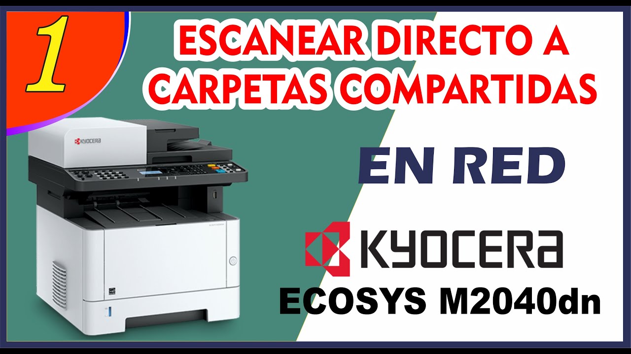 Escanear Directo a PC sin programas Kyocera Ecosys M2040dn - YouTube