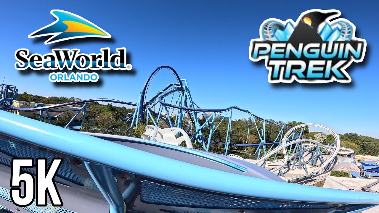 Penguin Trek High Quality 5K Front Row POV- SeaWorld Orlando - YouTube