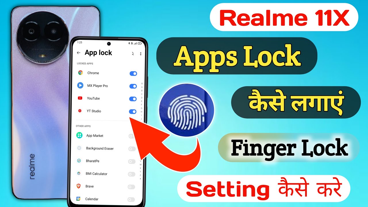 How to set lock apps in realme 11x 5g/realme narzo 60x app lock kaise ...