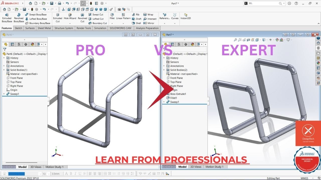 Mastering 3D Sketch & Sweep in SolidWorks | Advanced Modeling Tutorial ...