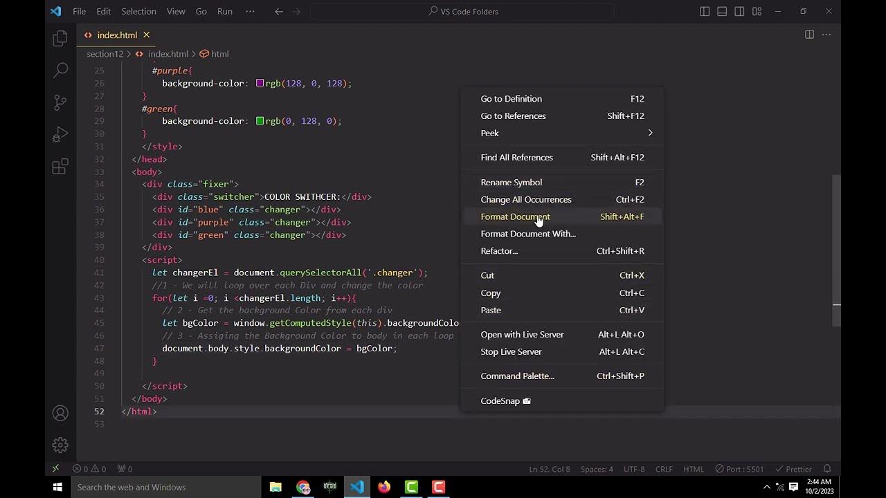JavaScript Color Changer | Simple JavaScript Tutorial to Change the Background Color - YouTube