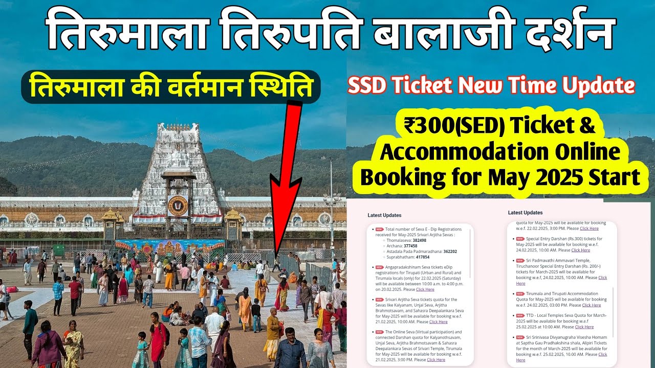 TTD May Online Ticket Booking | ₹300 SED Ticket | Accommodation Booking ...