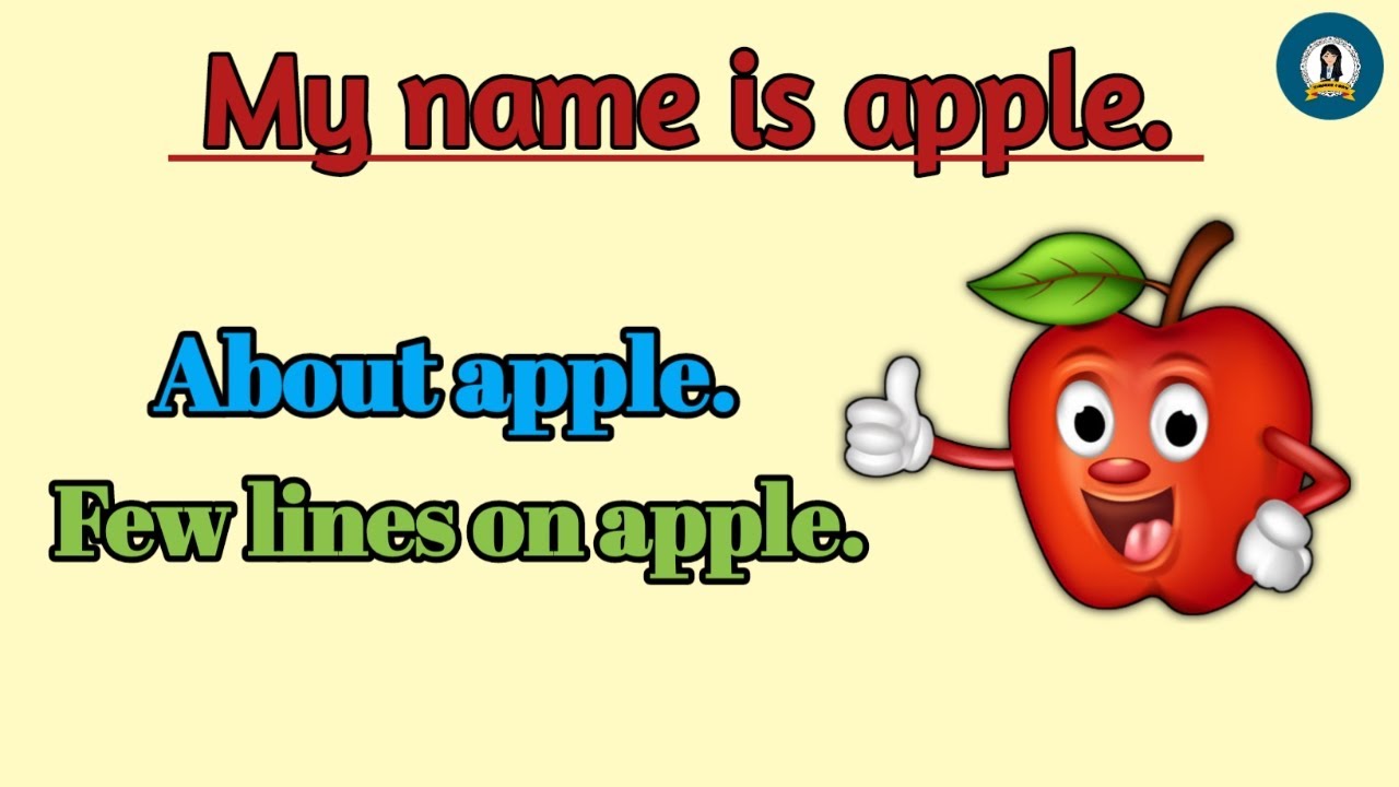 My name is apple || about apple || 10 lines on apple || Apple. - YouTube